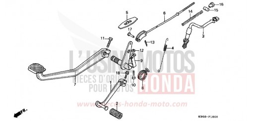 Microfiches Honda CB250R MONZA RED (R110) de 1994