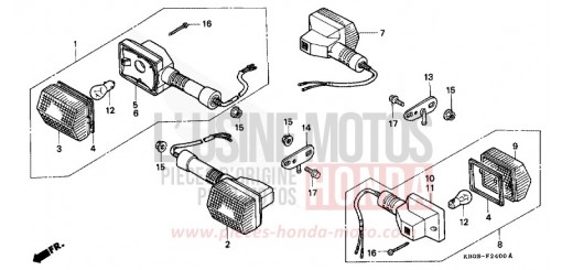 Microfiches Honda CB250R MONZA RED (R110) de 1994