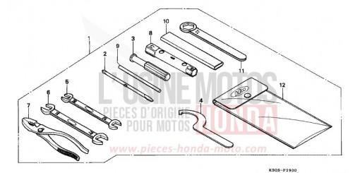 Microfiches Honda CB250R MONZA RED (R110) de 1994