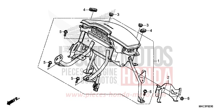 MODULE DE SAC GONFLABLE Honda Gold Wing 2018 - pièces d'origine | PHM