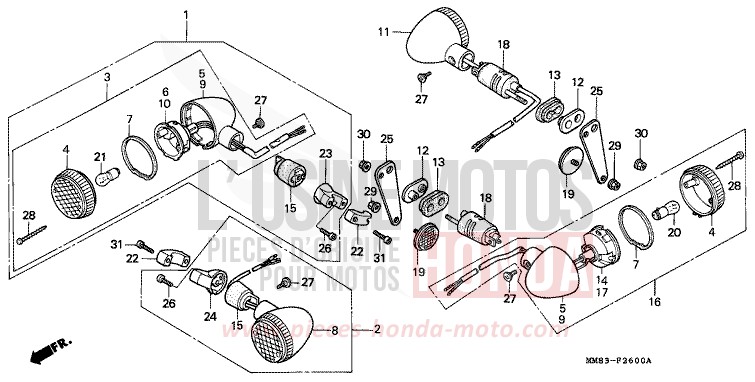 CLIGNOTANT de Shadow CANDY SPECTRA RED (R176BA) de 1994