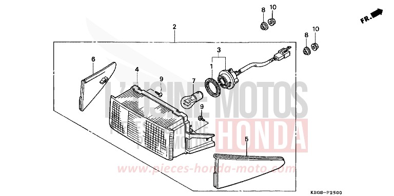 FEU ARRIERE de CB Two Fifty MONZA RED (R110) de 1994