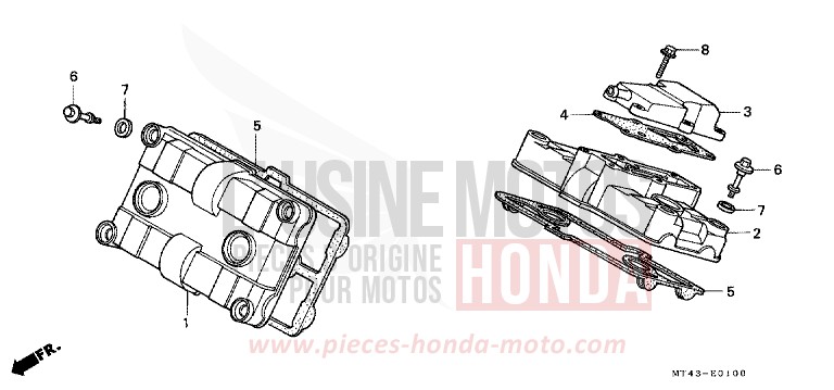 COUVERCLE DE CULASSE de VFR750F ITALIAN RED (R157) de 1992