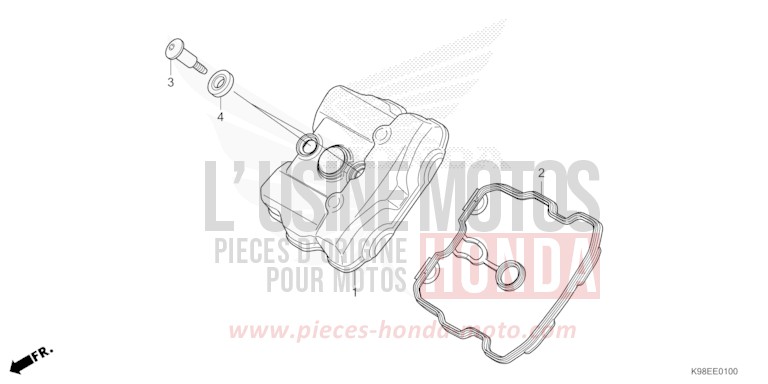 Microfiches Honda CBF125NAP CANDY CHROMOSPHERE RED (R381) de 2023