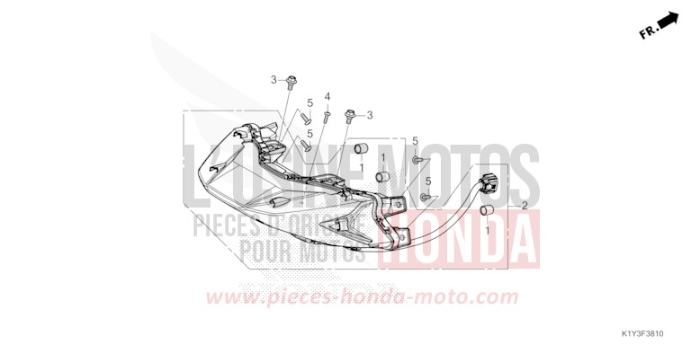 FEUX COMBINES ARRIERE de PCX PEARL JUPITER GRAY (NHC60) de 2023