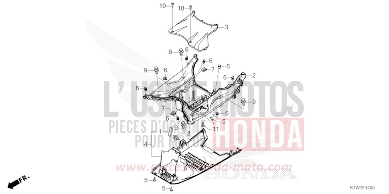 MARCHE DE PLANCHER de SH350i ZEFIRO BLUE METALLIC (BG136) de 2024