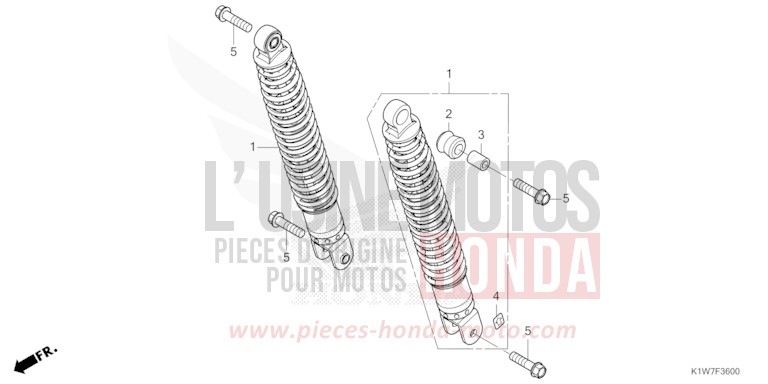 COUSSIN ARRIERE de SH350i ZEFIRO BLUE METALLIC (BG136) de 2024