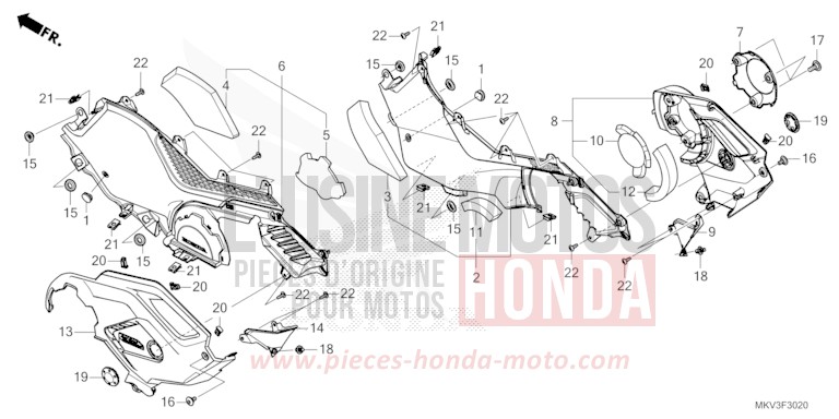 PANNEAU MARCHE de Forza 750 CANDY CHROMOSPHERE RED (R381) de 2021